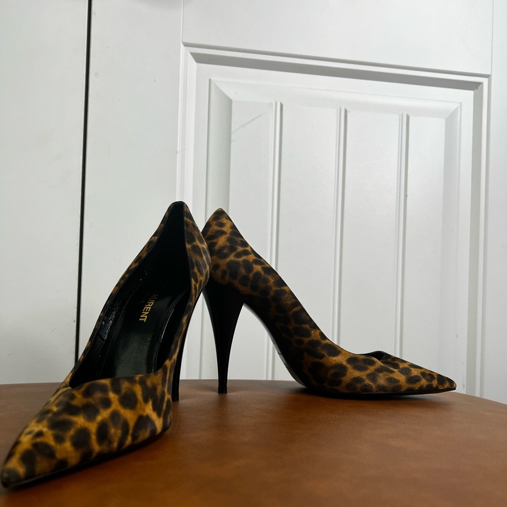 Saint Laurent Leopard Print 100 Pumps - Gem